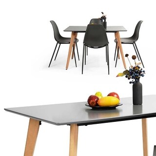 43" Dining Table In Square Beech Legs - Grey - Bed Bath & Beyond - 34337208