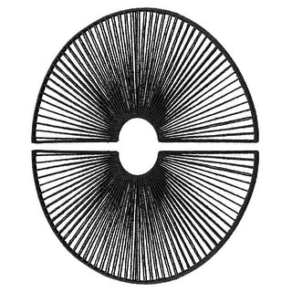 American Art Decor Twin Eclipses 2-Piece Black Paper Rope Wall Art - 30 ...