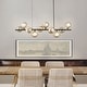 Sputnik chandelier Linear Chandelier with Glass Globes - 10-Light - Bed ...