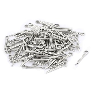 2mm x 22mm x 16mm Stainless Steel Split Cotter Pins Silver Tone 110Pcs ...
