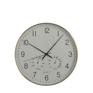 Andy Wall Clock Gold 15.75"Dia- A - Bed Bath & Beyond - 40841672