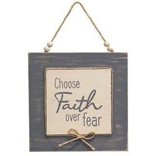 Choose Faith Over Fear Wooden Sign with Inspirational Quote for Home ...