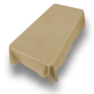52'' x 90,'' PEVA Tablecloth with Polyester Flannel Backing in Linen ...