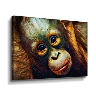 Baby Orangutan Observation Gallery Wrapped Canvas - Bed Bath & Beyond ...