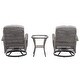 Outdoor Swivel Rocker Patio Chairs Set - 360 Degree Rotating ...