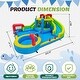 Aoxun 14' x 17' Large Inflatable Water Slide with Splash Pool - Bed ...