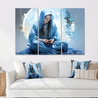 Designart "Apostolic Azure Christianity Art I" Christianity Canvas Set ...