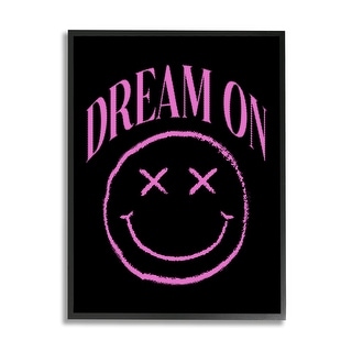Stupell Dream On Pink Smiley Frame Wall Art design by House of Lulu ...