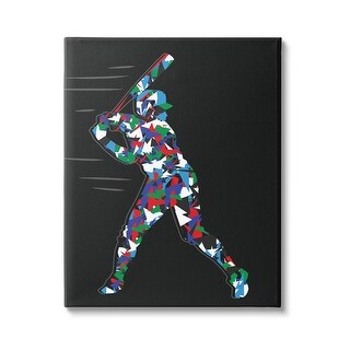 Stupell Baseball Player Abstract Swing Canvas Wall Art, Design by ...