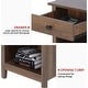 Set of 2 Wooden Night Stands with Drawer, Rustic Bedside End Table ...
