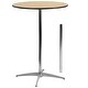 Lars 30'' Round Wood Cocktail Table with 30'' and 42'' Columns - Bed ...
