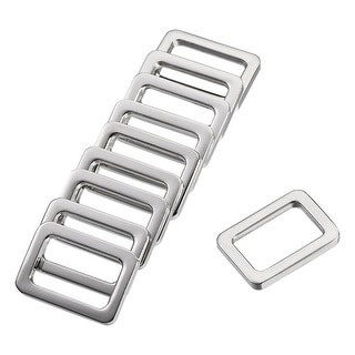 Metal Rectangle Ring Buckles 19.5x12.2mm for Belts Silver Tone 10pcs ...