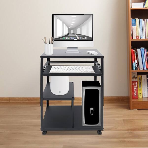 Computer Desk Height Adjustable Rolling Presentation Table - Bed Bath ...