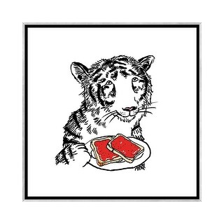 iCanvas "Toast-Eating-Tiger" by Jimbobart Framed - Bed Bath & Beyond ...