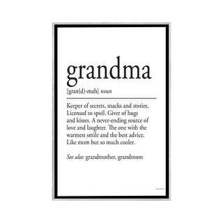 iCanvas "Grandma Definition" by lettered & lined Framed - Bed Bath ...