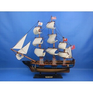 Wooden HMS Bounty Tall Model Ship 20" - 20" L x 4" W x 18" H - Bed Bath ...