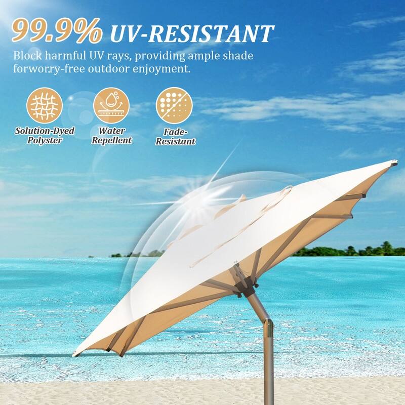 Domi Outdoor Living 6' x 4' Tilt Aluminum Patio Umbrella - Overstock ...