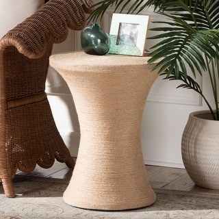 Cady Japandi Natural Jute Side Table - Bed Bath & Beyond - 41704845