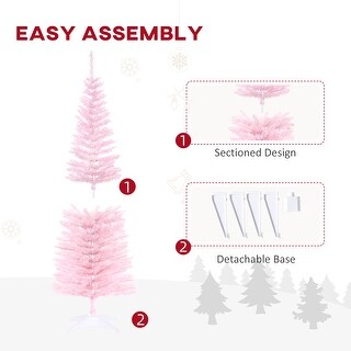 Artificial Pencil Christmas Tree 5ft/6ft/7ft with Flame-Retardant ...