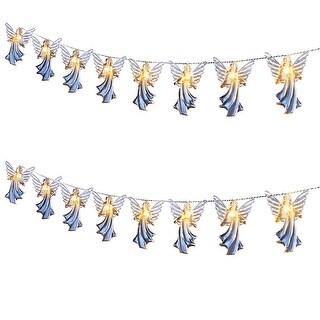 Holiday Angel Battery-Operated String Lights - 7.900 x 4.400 x 3.400 ...