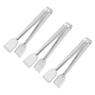 Serving Tongs, 8 Inch Stainless Steel Ice Tong for Bar, Cafe, Silver ...
