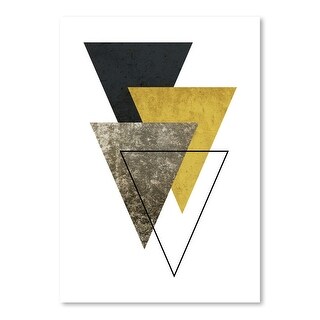 Americanflat - Minimalist Yellow Triangle Art by Pop Monica - 16"x20 ...