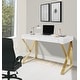 Owen Modern White High Gloss Home Office Computer Writing Desk with ...