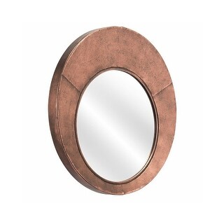 Modern Steel Glass and MDF Mirror Copper Finish - 26"x26" - Bed Bath ...