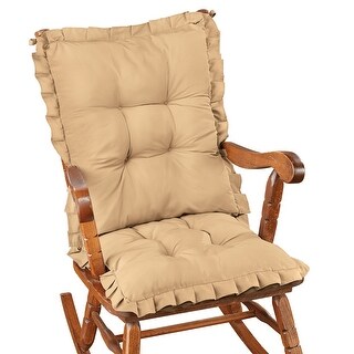 Ruffled Edge 2-Piece Rocking Chair Cushions - 21.000 x 10.000 x 5.000 ...