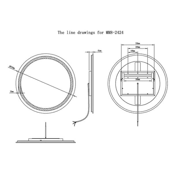 Modern Mirrors Solstice Round LED Lighted Bathroom Vanity Mirror, Wall ...