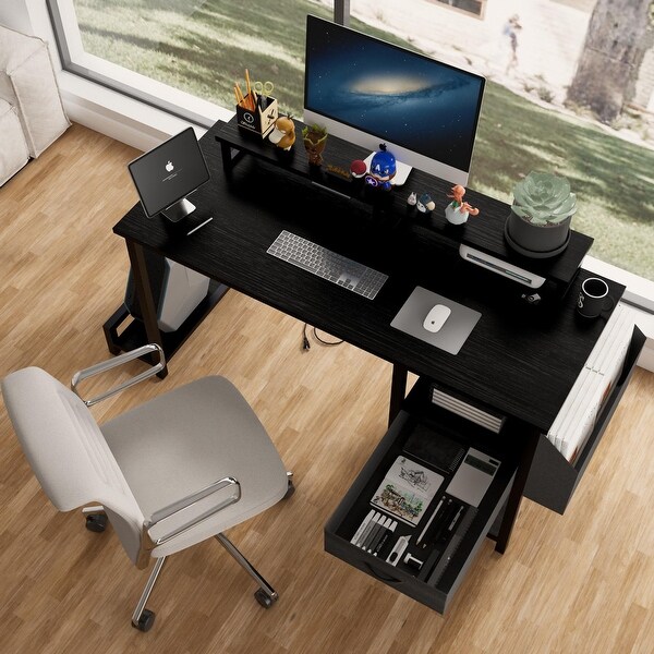 Multifunctional Work Computer Desks with Power Outlets Movable Monitor Stands and Storage Bed Bath Beyond 42343017