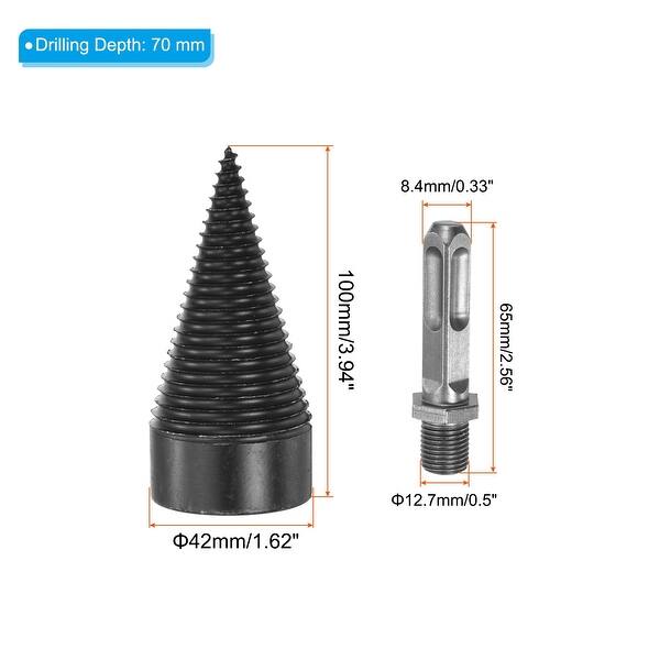 Firewood Log Splitter Drill Bit Square Shank Shaft Drills Screw Driver ...