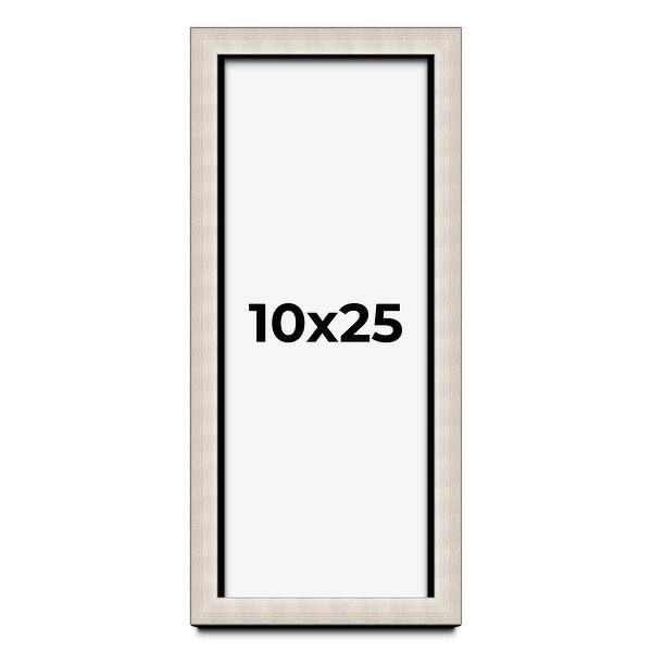 10x25 Shadow Box Frame Silver Real Wood Contemporary Shadowbox Display ...