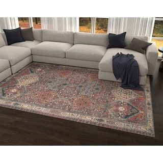 Domani Grove Machine Washable Persian Medallion Area Rug - Bed Bath ...