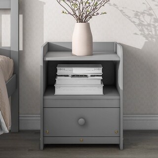 Bedside Table with Open Storage - Bed Bath & Beyond - 36859935