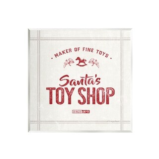 Stupell Santa's Toy Shop Vintage Sign Wall Plaque Art by Kelley Talent ...