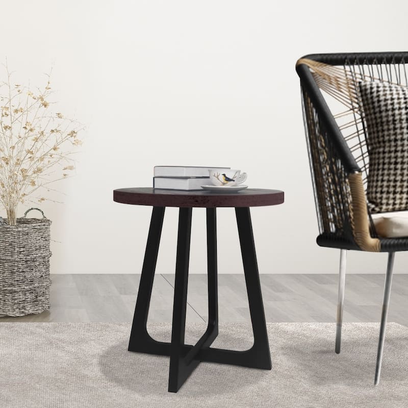HGMart End Table 20 Inch Round Side Table Modern Living Room Small ...