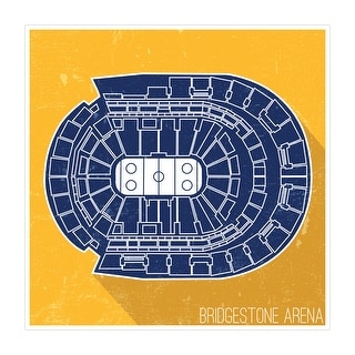 Nashville Predators NHL Seating Map Matte Poster 24x24 - Bed Bath ...