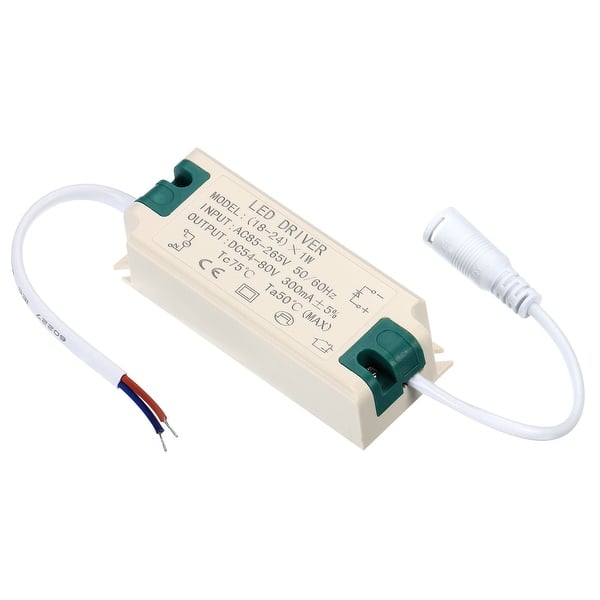 18-24W 300mA LED Driver, AC 85-265V Output 54-80V DC Female Connector ...