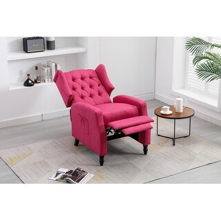 Linen Upholstered Back Arm Chairs Lounge Chair Home Theater Recliners ...