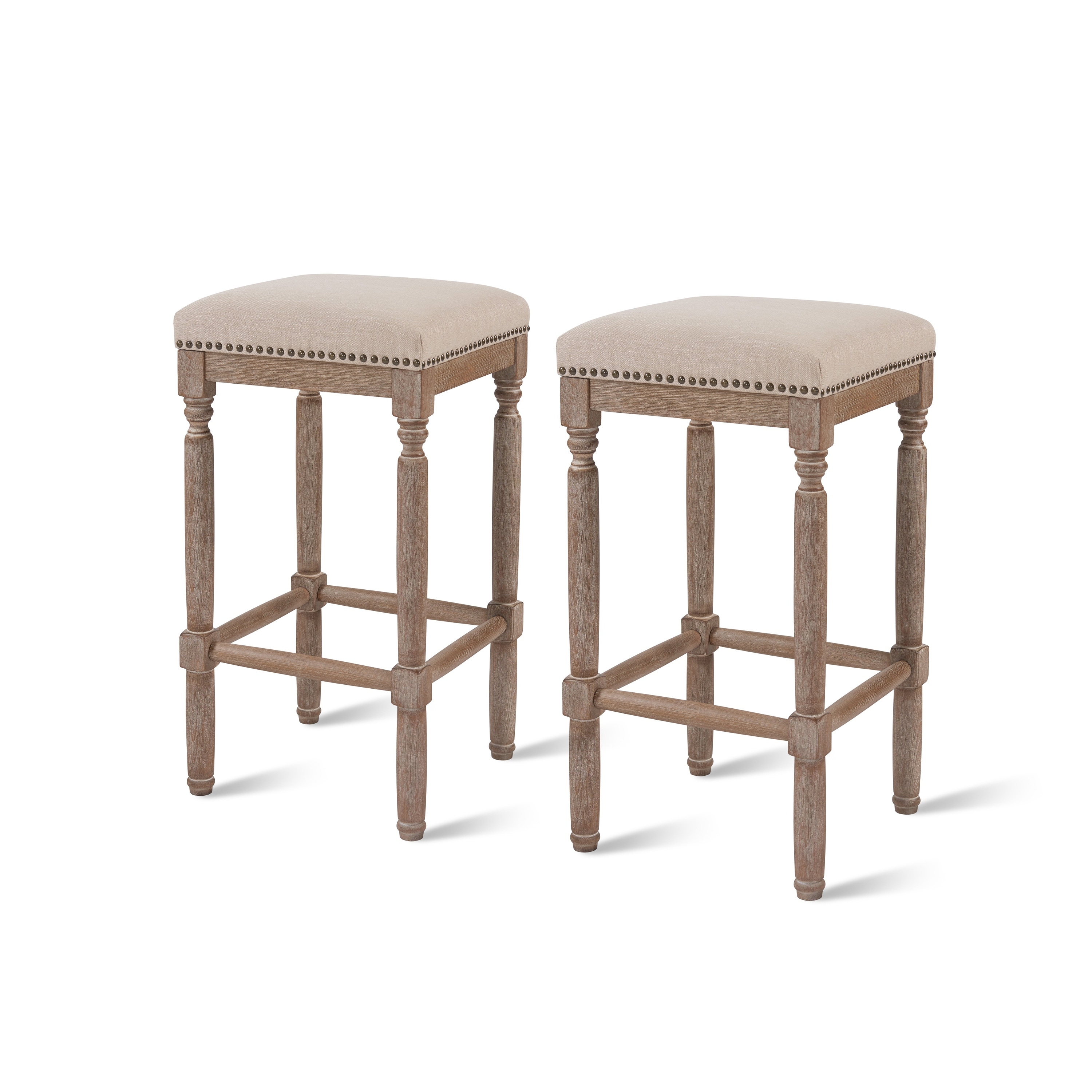 Lifestorey Grafton Turned Leg Counter Stool (Set of 2) - On Sale - Bed ...