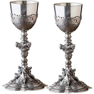 Design Toscano The Florentine Santa Croce Pewter Chalice: Set of Two ...