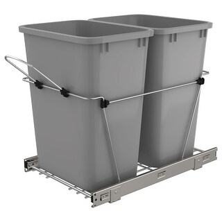 Rev-A-Shelf RV-18KD-17C S Silver Double 35-quart Waste Containers - Bed ...