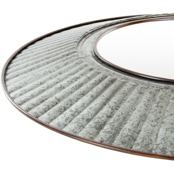 Artistic Weavers Renya Farmhouse Galvanized Metal Round Mirror - 30" x ...