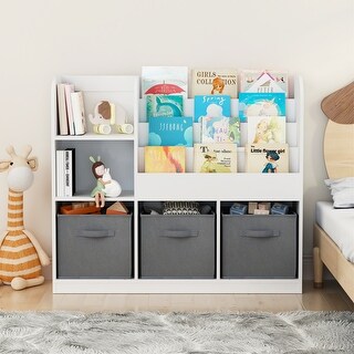 Bookcase with 3 Collapsible Fabric Drawers - Bed Bath & Beyond - 39590260