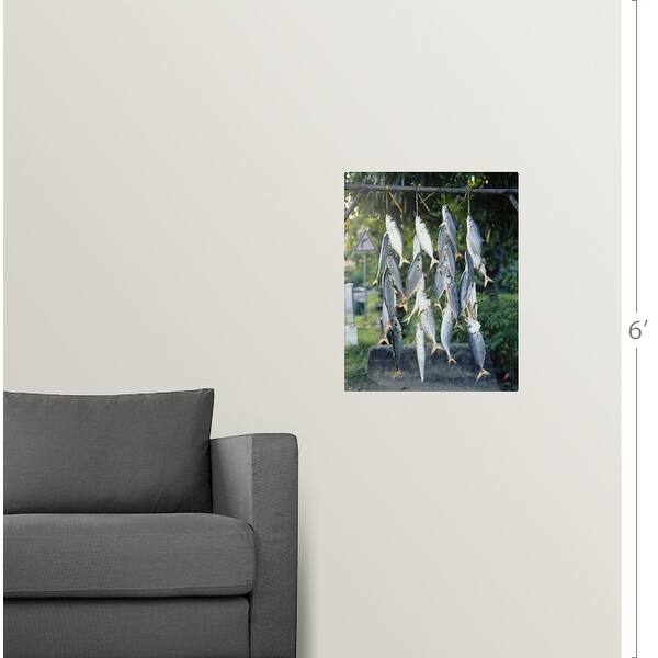 "Dead fish hanging from a pole, Tahiti" Poster Print - Bed Bath ...