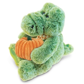 DolliBu Super Soft Sitting Alligator Stuffed Animal with Pumpkin Decor ...