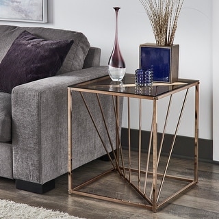 Hannah Square Metal and Glass Top End Tables by iNSPIRE Q Bold - Bed ...
