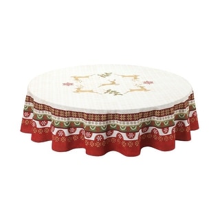 Laural Home Simply Christmas 70 in Round Tablecloth - 70 in Round - Bed ...