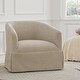 Luke Faux Slipcovered Swivel Accent Chairs for Living Room - Bed Bath ...
